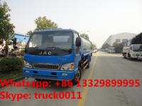 China bottom price 120HP 4x2 HFC JAC 4*2 LHD 6000 liter water truck, wholesale bottom price JAC brand 5m3-6m3 cistern truck for sale