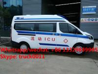 China 2020 new best seller  Euro 5 diesel emergency ambulance bus for sale, factory sale best price ICU ambulance vehicle for sale