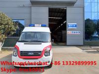 China wholesale low price FORD TRANSIT  XINSHIDAI shorter diesel transporting ambulance vehicle for sale,transfer ambulance for sale