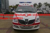 China High quality and lower price new FOTON MP  E series transiting ambulance vehicle for sale, FOTON gasoline ambulance for sale