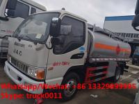 China Factory sale high quality and lower price JAC 4*2 LHD 5500L oil tanker fuel transport truck diesel tank truck for sale