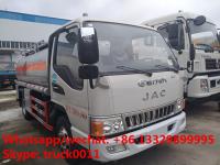 China Factory sale high quality and lower price JAC 4*2 LHD 5500L oil tanker fuel transport truck diesel tank truck for sale
