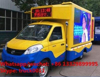 China Factory sale best price Foton 4*2 LHD Small Size gasoline Mobile LED Display Truck,mobile LED billboard vehicle for sale