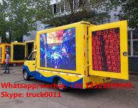 China Factory sale best price Foton 4*2 LHD Small Size gasoline Mobile LED Display Truck,mobile LED billboard vehicle for sale