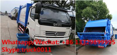 China Factory sale high quality and lower price dongfeng 6m3 garbage compactor truck, HOT SALE! dongfeng 7tons garbgae truck for sale