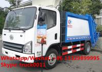 China best seller FAW new 4x2 garbage compactor truck for sale, Factory sale High quality FAW brand compacted garbage truck for sale
