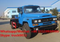 China Factory sale dongfeng long nose 6m3 hook lift garbage truck, wholesale lower price dongfeng hook wastes container truck for sale