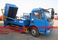 China Factory sale dongfeng 4*2 LHD 5m3 hydraulic hookling arm garbage truck, HOT SALE! dongfeng skid bon wastes vehicle for sale