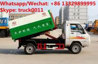China Factory sale Bottom price KAMA mini 3m3 hook lift trash truck,FOT SALE! KAMA gasoline mini wastes collecting vehicle for sale