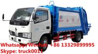 China HOT SALE!4tons rear loader garbage truck for sale, Factory sale good price Dongfeng 4*2 LHD 5m3 garbage compactor truck for sale