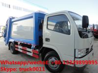 China HOT SALE!4tons rear loader garbage truck for sale, Factory sale good price Dongfeng 4*2 LHD 5m3 garbage compactor truck for sale