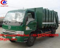 China Factory sale good price FAW brand 4*2 LHD 5m3 garbage compactor truck, HOT SALE! lower price wastes collecting vehicle for sale