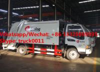 China JAC brand 4*2 5m3 garbage compactor truck, HOT SALE! high quality and cheaper price JAC 4tons compacted garbage truck for sale