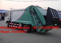 China Factory customzied dongfeng LHD diesel 7m3 garbage compactor vehicle with rear overturning wastes hopper for sale, for sale