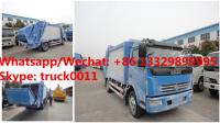 China HOT SALE! dongfeng 4*2 LHD 7cbm garbage compactor truck, Factory sale good price dongfeng 7m3 compacted garbage truck for sale