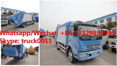 China HOT SALE! dongfeng 4*2 LHD 7cbm garbage compactor truck, Factory sale good price dongfeng 7m3 compacted garbage truck for sale
