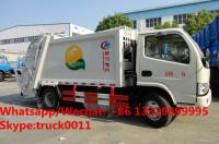 China China dongfeng 4*2 4tons compression garbage truck for sale, Factory customized Dongfeng 4*2 RHD compacted garbage truck for sale
