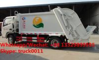 China China dongfeng 4*2 4tons compression garbage truck for sale, Factory customized Dongfeng 4*2 RHD compacted garbage truck for sale