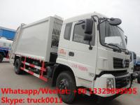 China Dongfeng new 4*2 RHD 12-14m3 compacted garbage truck for sale, Factory sale best price 10tons compress garbage truck for sale