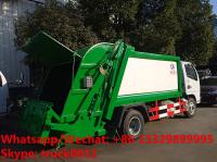 China new best seller-dongfeng LHD/RHD 4tons compression garbage truck for sale, Factory sale customized refuse garbage truck for sale