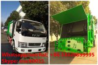 China new best seller-dongfeng LHD/RHD 4tons compression garbage truck for sale, Factory sale customized refuse garbage truck for sale