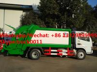 China new best seller-dongfeng LHD/RHD 4tons compression garbage truck for sale, Factory sale customized refuse garbage truck for sale