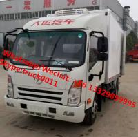 China Factory wholesale good price Dayun brand 4*2 LHD 4tons refrigerator van truck for sale, Dayun reefer van truck for sale