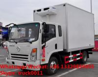 China Factory wholesale good price Dayun brand 4*2 LHD 4tons refrigerator van truck for sale, Dayun reefer van truck for sale