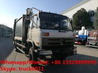 China Factory sale bottom price dongfeng 10m3 compression garbage truck refuse garbage truck customized for Kyrgyz Republic for sale