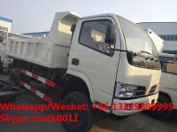 China Factory customized cheapest price CLW brand 4*4 RHD diesel dump tipper truck for sale, CLW dump pickup vehicle for sale