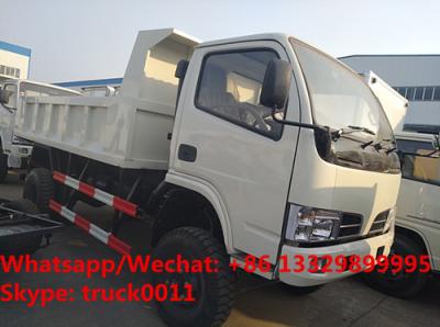 China Factory customized cheapest price CLW brand 4*4 RHD diesel dump tipper truck for sale, CLW dump pickup vehicle for sale
