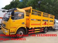 China Factory sale high quality Cheapest price Dongfeng 4x2 6ton gas cylinder transport truck, gas canister carrying vehicle for sale