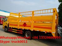China Factory sale high quality Cheapest price Dongfeng 4x2 6ton gas cylinder transport truck, gas canister carrying vehicle for sale