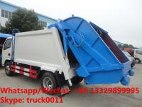 China best seller good price smaller dongfeng 5m3 4tons compression garbage truck for sale, garbage compactor truck for sale for sale