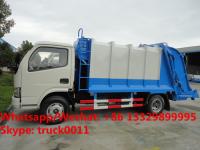 China best seller good price smaller dongfeng 5m3 4tons compression garbage truck for sale, garbage compactor truck for sale for sale