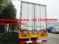 China HOT SALE! bigger volume dongfeng tinalong 8*4 LHD refrigerator truck for seafood, Customized best price cold room truck for sale