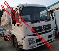 China Botton price customized Dongfeng 4*2 RHD 20m3 animal feed delivery truck for sale, 10tons poultry feed pellet truck for sale