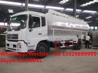 China Botton price customized Dongfeng 4*2 RHD 20m3 animal feed delivery truck for sale, 10tons poultry feed pellet truck for sale