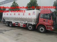 China Factory customized FOTON AUMAN 8*4 LHD 40CBM 270hp Euro 3 hydraulic discharging poultry animal feed transported truck for sale