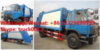 China Wholesale bottom price customized dongfeng 4*2 RHD 190hp Euro 3 14m3 compression garbage truck, garbage compactor truck for sale