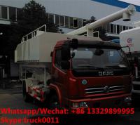 China HOT SALE! good price dongfeng LHD 120hp Euro 4 diesel 12m3 4tons-6tons electronic discharging poultry feed delivery truc for sale