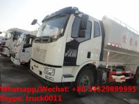 China HOT SALE! good price FAW 4*2 LHD 10tons bulk feed fodder transporting truck , electronic discharging bulk feed truck for sale