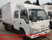 China High quality new Japan ISUZU 4*2 LHD double cabs 2tons fresh meat cooling van truck for sale,fruits refrigerated truck for sale