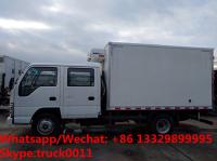 China High quality new Japan ISUZU 4*2 LHD double cabs 2tons fresh meat cooling van truck for sale,fruits refrigerated truck for sale