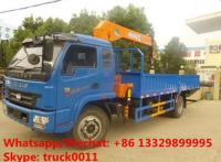 China Factory sale good price YUEJIN Brand 4*2 LHD 3.2tons telescopic boom mounted on cargo truck, truck with crane for sale for sale