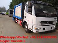 China factory sale best price Dongfeng 4*2 LHD 6-7m3 compacted garbage truck, refuse garbage truck for The Kyrgyz Republic for sale