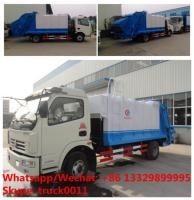 China factory sale best price Dongfeng 4*2 LHD 6-7m3 compacted garbage truck, refuse garbage truck for The Kyrgyz Republic for sale