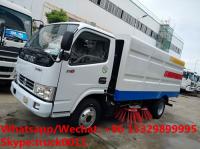 China wholesale good price smaller road sweeping vehicle, factory sale new dongfeng 4*2 LHD street sweeper truck for sale