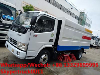China wholesale good price smaller road sweeping vehicle, factory sale new dongfeng 4*2 LHD street sweeper truck for sale