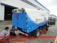 China wholesale good price smaller road sweeping vehicle, factory sale new dongfeng 4*2 LHD street sweeper truck for sale